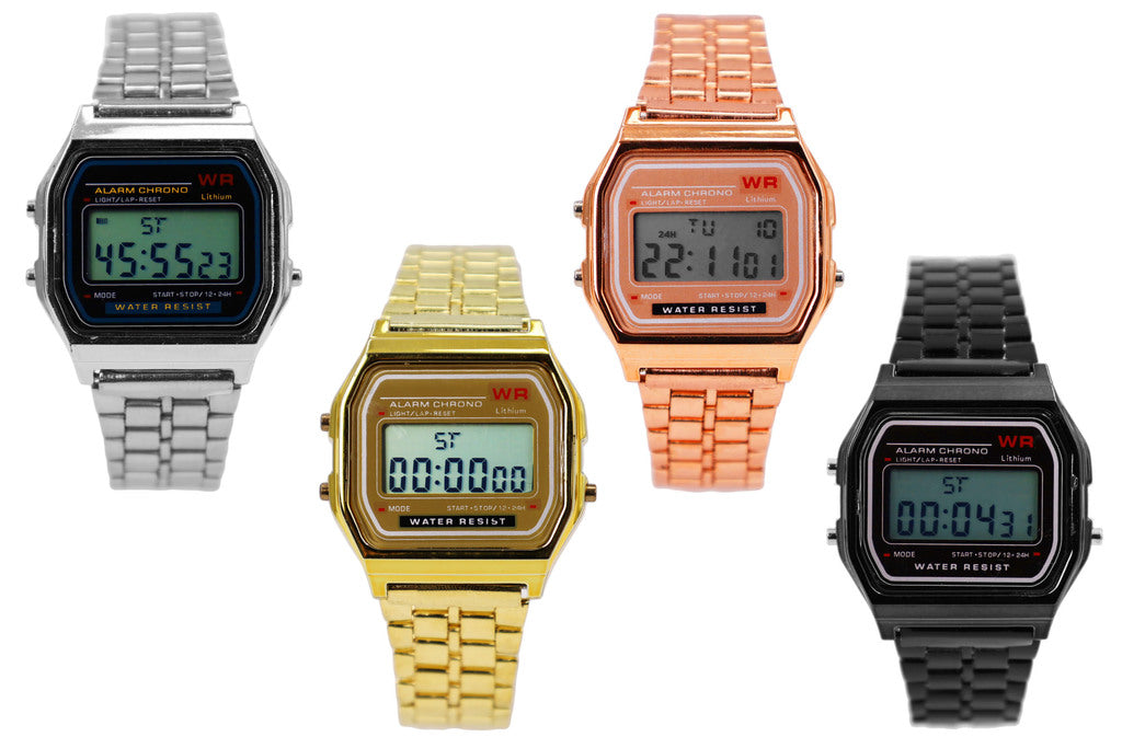 Men's Classic Digital Metal Band Watch – Watch Time Inc.